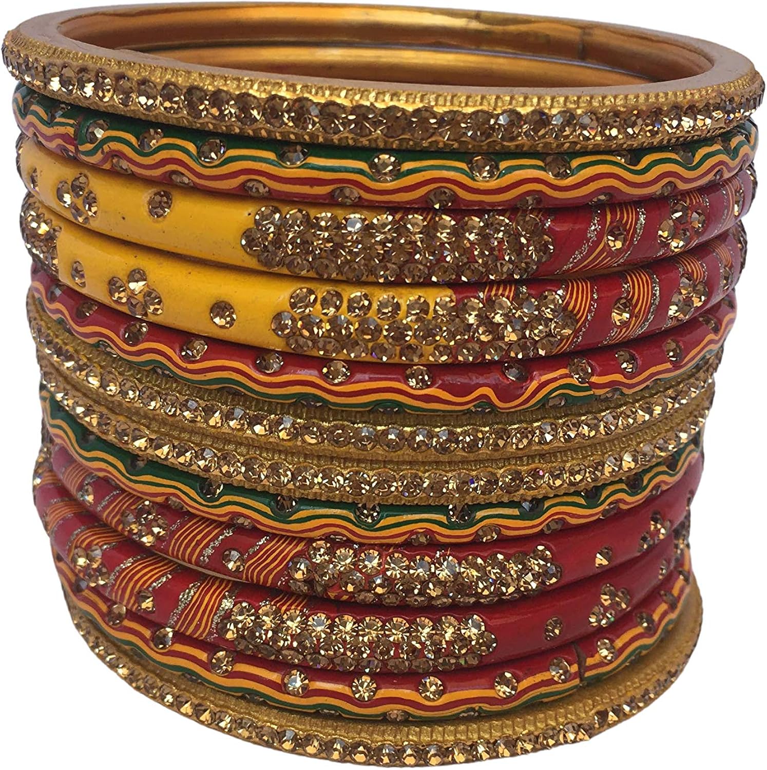 Buy TUKU'S WORLD MUZAFFARPUR FAMOUS LAH LAHTHI ( BANGLE) SET FOR WOMEN ...