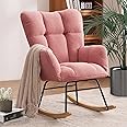Amazon.com: Ugijei Rocking Chair Nursery, Teddy Upholstered Glider ...