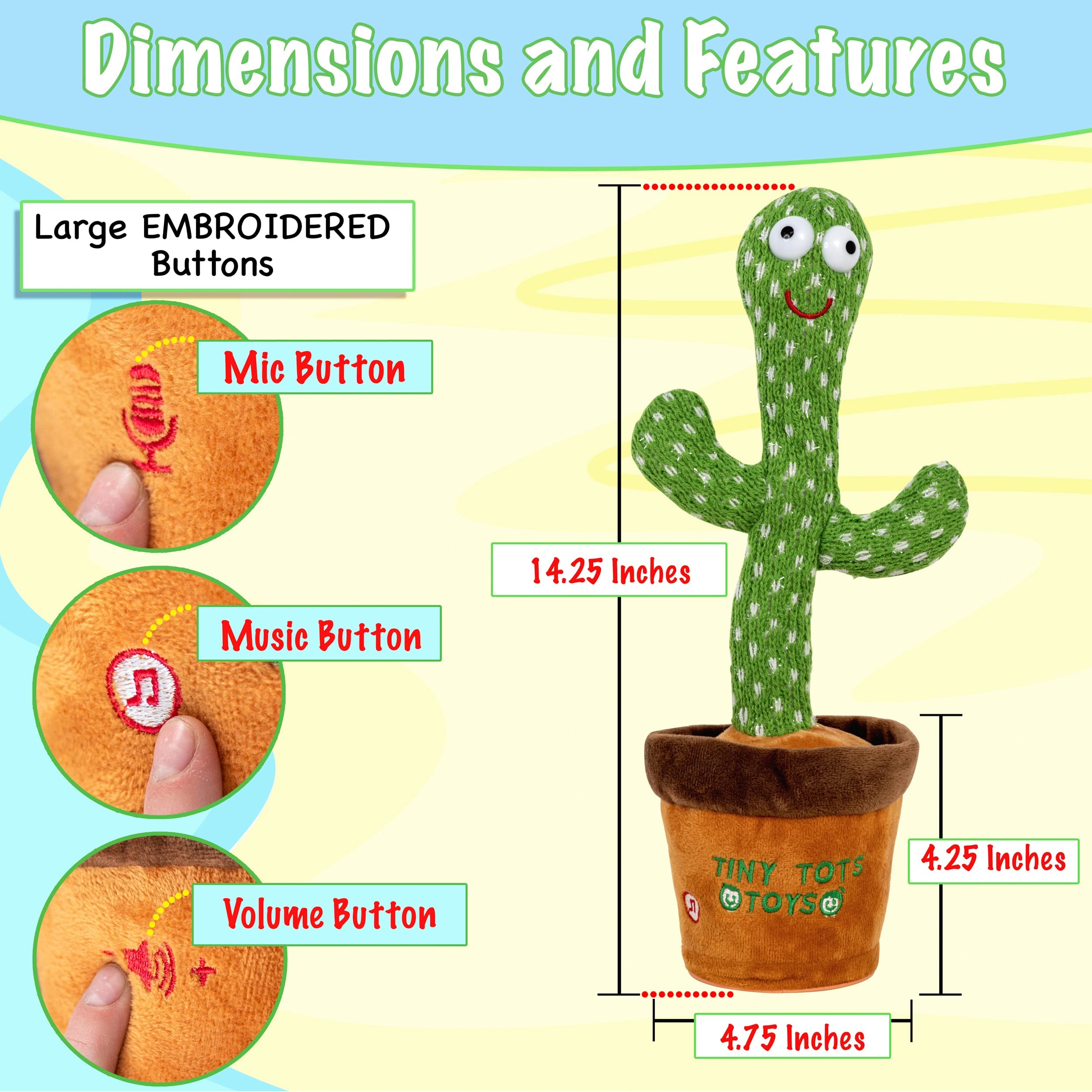 Mua Dancing Cactus Mimicking Toy for Baby - Talking Cactus That Mimics ...