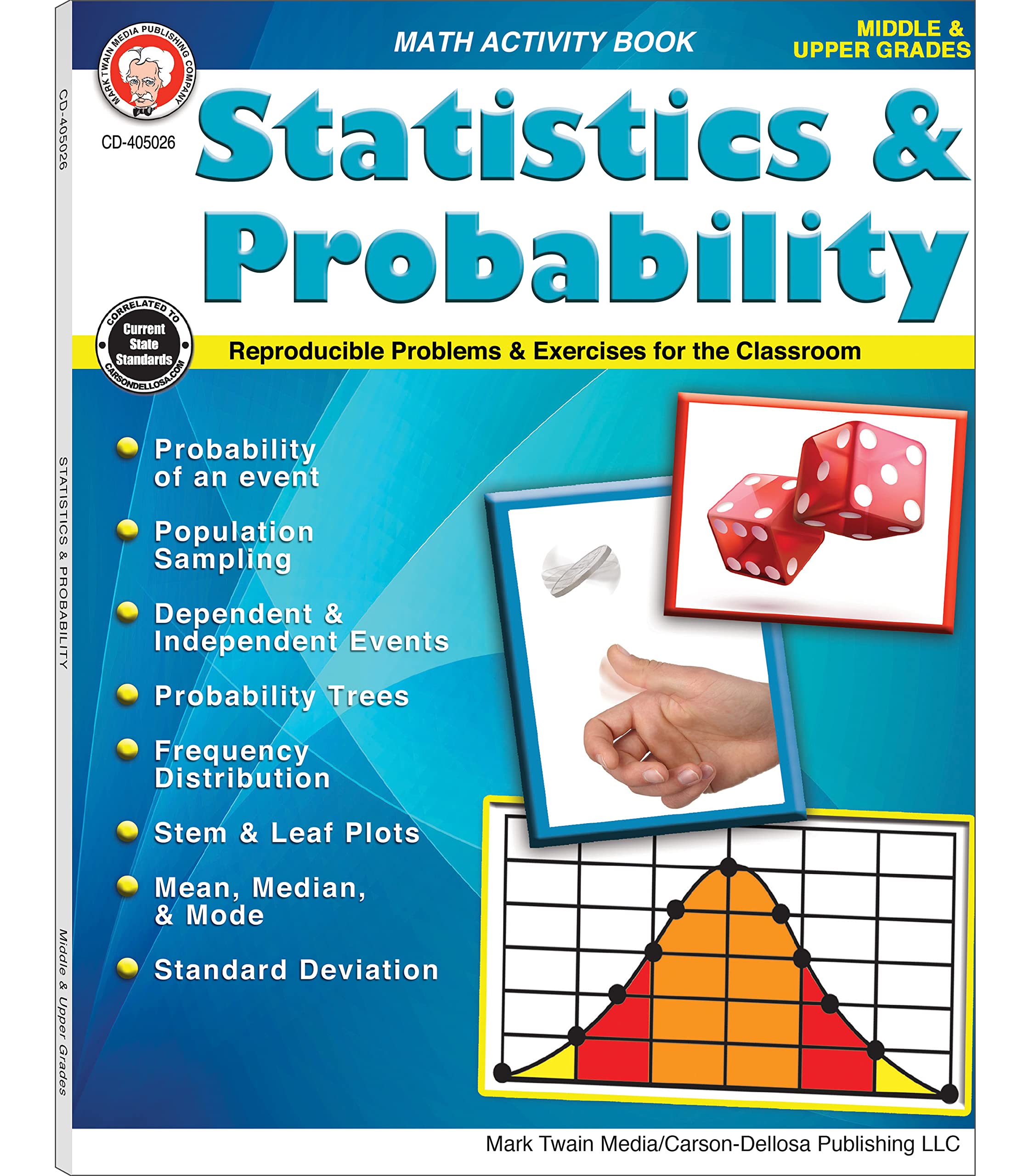 Mua Mark Twain Media Statistics & Probability Math Workbook, Grades 5 ...