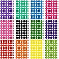 Amazon.com : 1440 PCS Colored Dot Stickers 3/4 Inch 12 Style Color ...