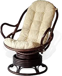 Amazon.com: Lounge Swivel Rocking Java Chair Natural Rattan Wicker w ...