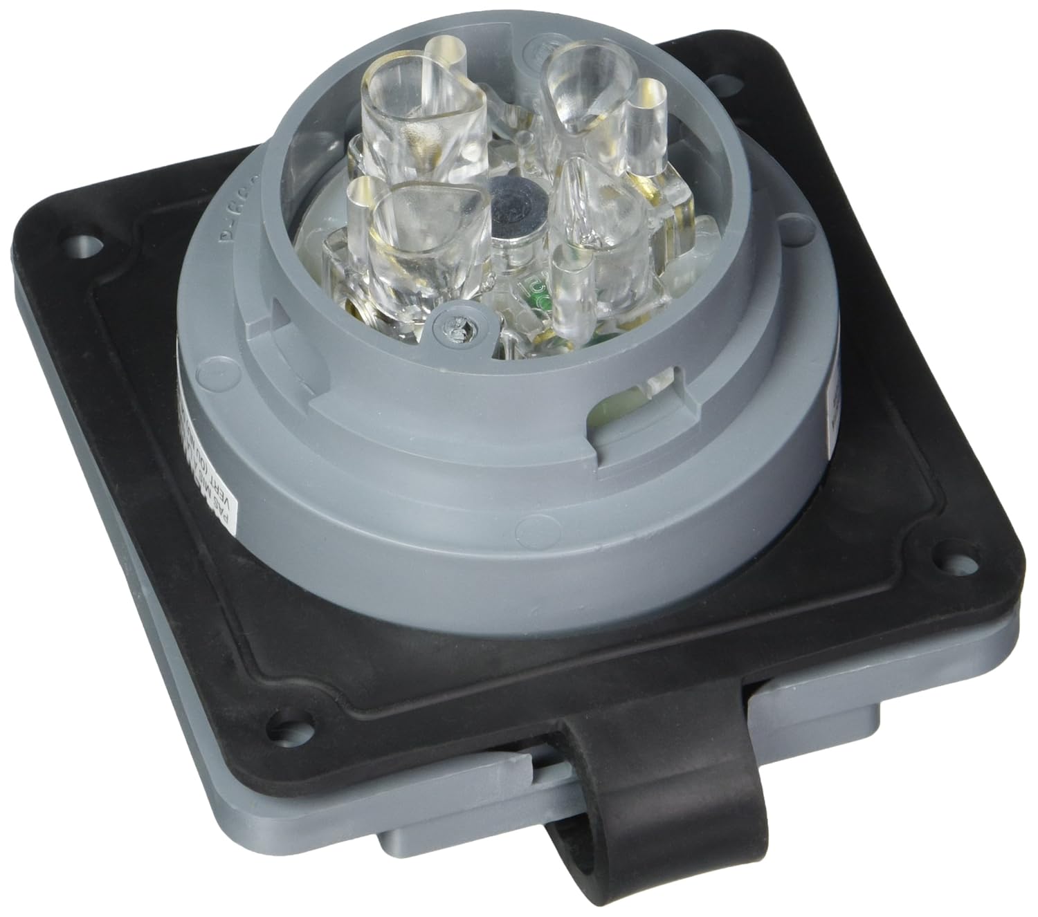 Hubbell Wiring Systems HBL2735SW Twist-Lock Watertight Safety Shroud Flanged Inlet Gray 30 amp 3 ...