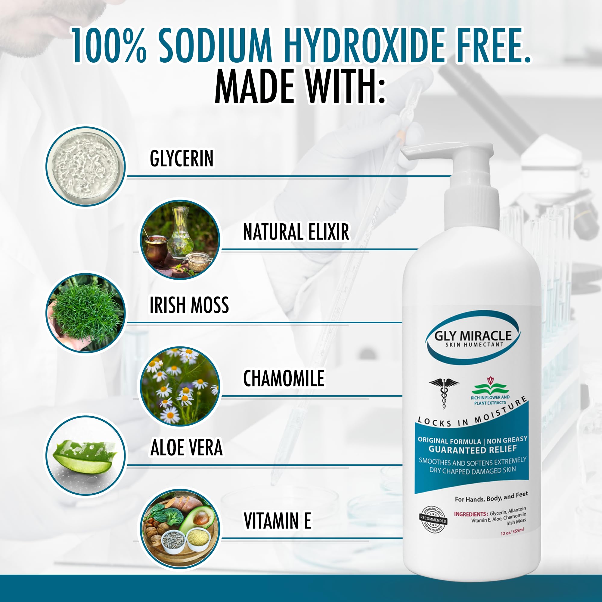 Mua GLY MIRACLE Moisturizing Body Cream Lotion, 12 ounce - Non-Greasy ...