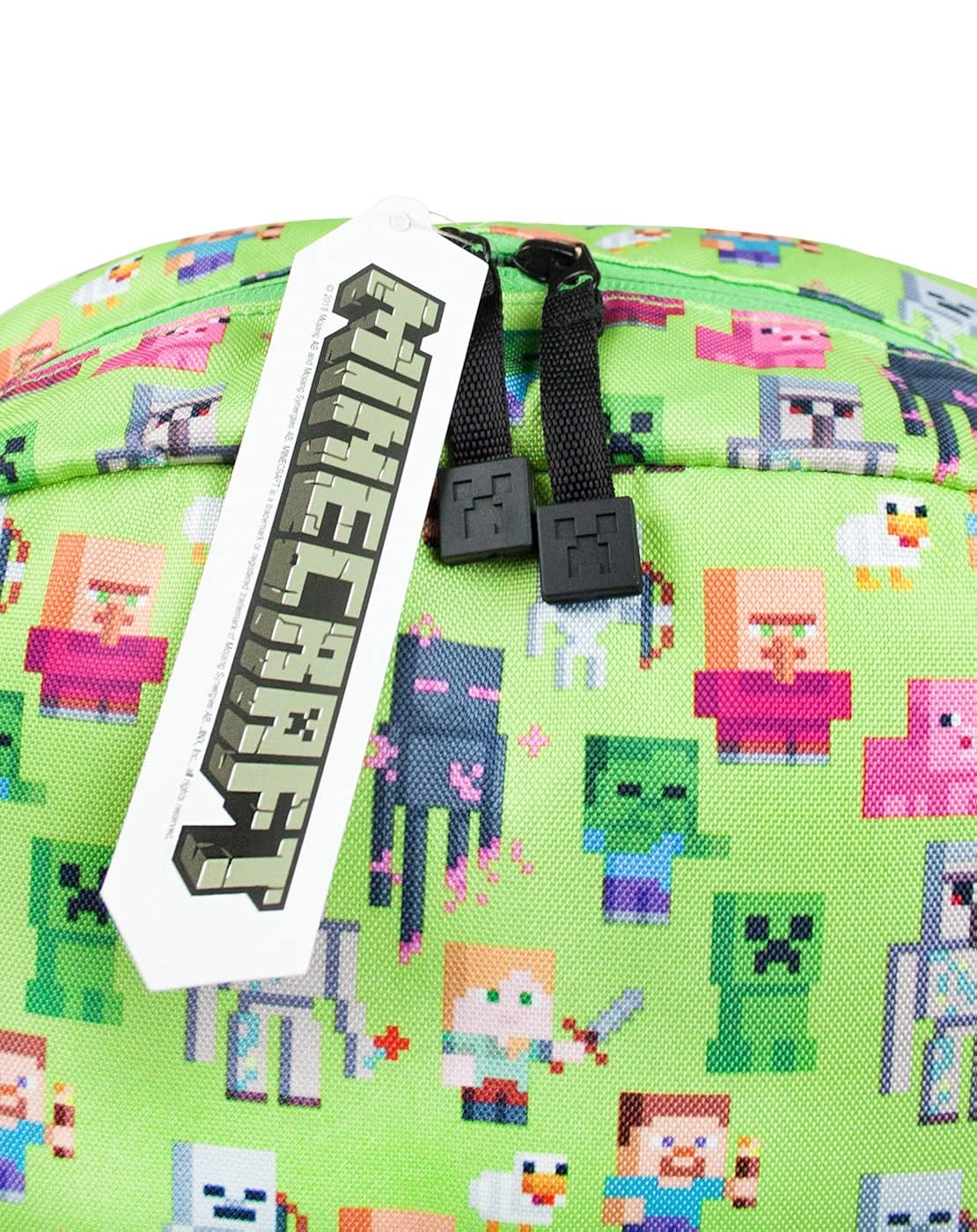 Minecraft Steve Overworld Sprites Green Backpack Polyester Rucksack ...
