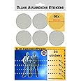 Amazon.com: Glass Awareness Stickers 50mm Circles Dots Etched Effect ...
