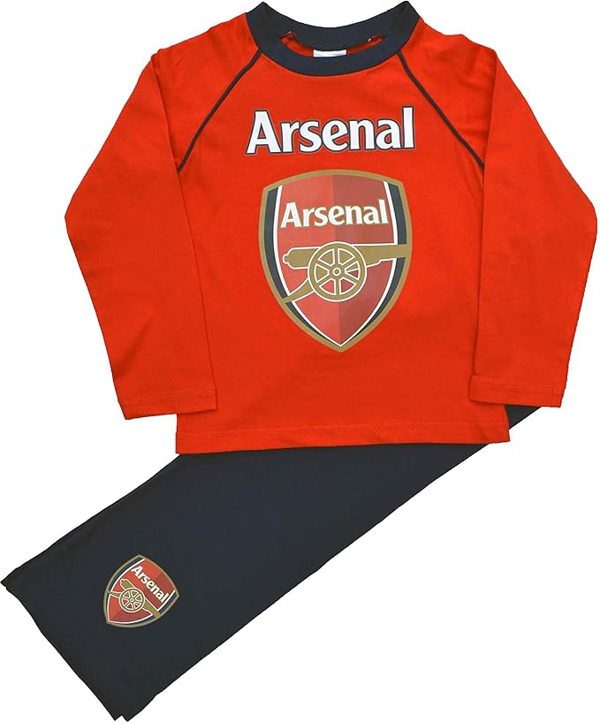 Boys Arsenal Football Club Long Pyjamas Size 5-6 Years Red: Amazon.co ...