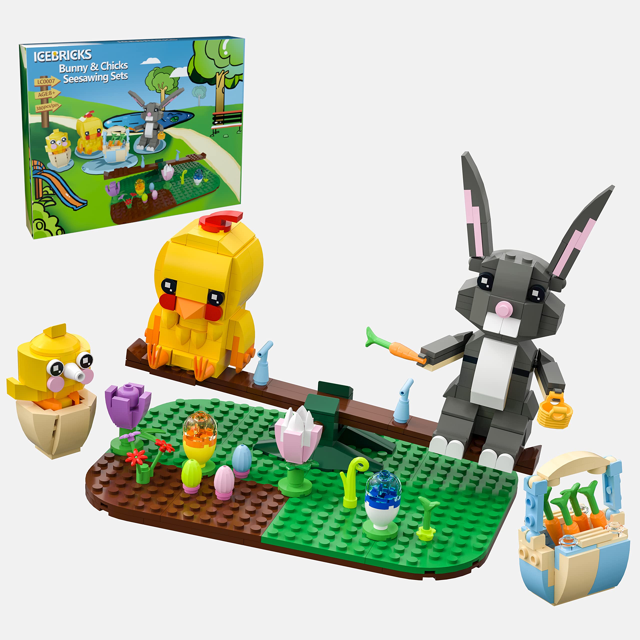 Nubee Easter Bunny and Chicks Building Set, Easter Basket Stuffers ...
