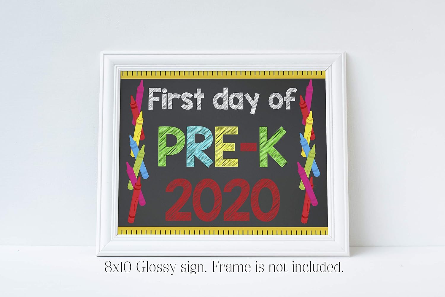 Amazon.com: First Day of Pre-K Sign, Preschool Sign, First Day of ...