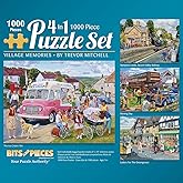 Amazon.com: Bits and Pieces - 4-in-1 Multi-Pack 1000 Piece Jigsaw ...