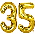 Amazon.com: 35 Gold Balloons 40 Inch Number 35 or 53 Big Giant Jumbo ...