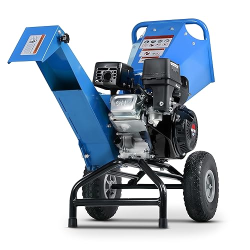 Landworks Wood Chipper Shredder Mulcher, Heavy Duty, 7 HP Gas Powered ...