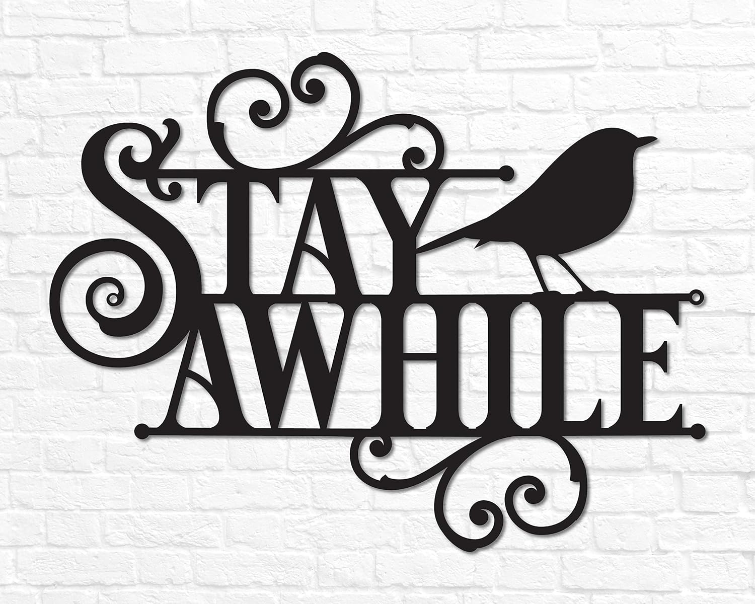 Amazon.com: Stay Awhile Sign Stay Awhile Metal Sign Metal Welcome Sign ...