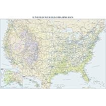 Mapa De Carreteras De Estados Unidos 8x11