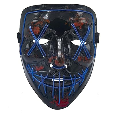 Buy BV Purge Mask LED Light Up Smiling Stitched Mask for Halloween ...