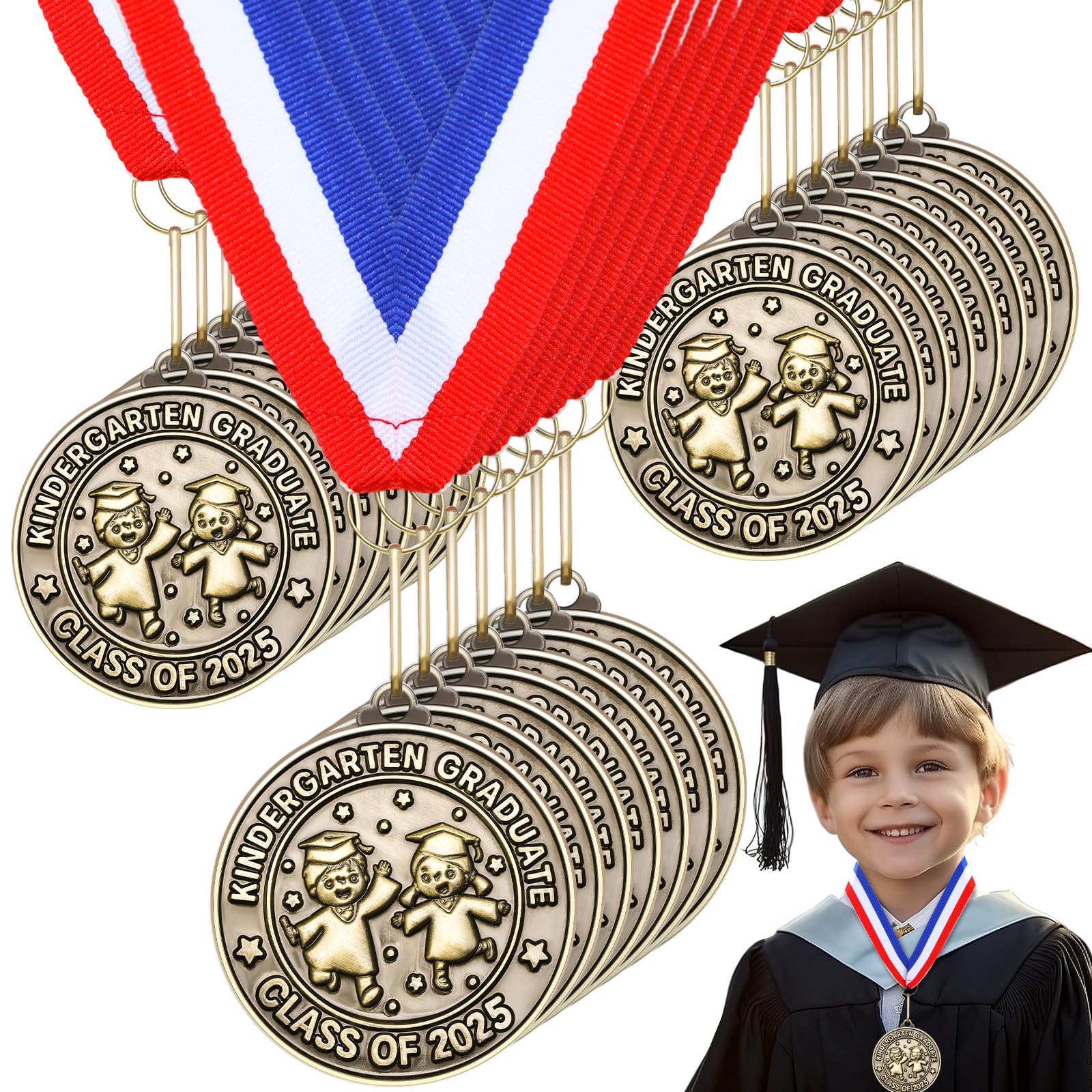 Remuuly Kindergarten Graduation Medals for Kids 2'' Preschool Award ...