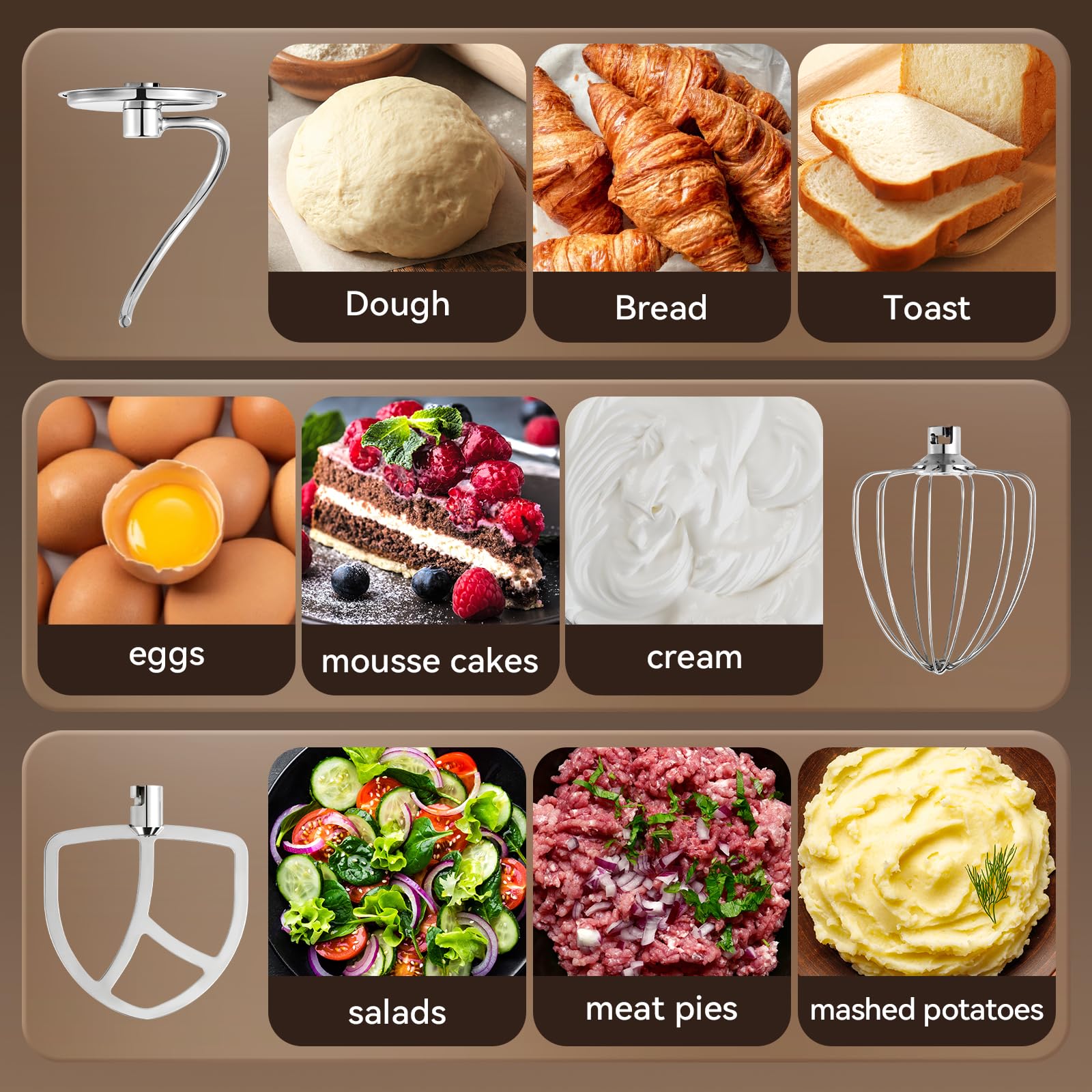 Mua Neretva Stand Mixer, [6.34QT& 6-Speed& 400W] Mixers Kitchen ...