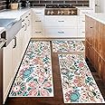 Amazon.com: Ileading Floral Kitchen Rugs Sets of 3 Piece Abstract ...