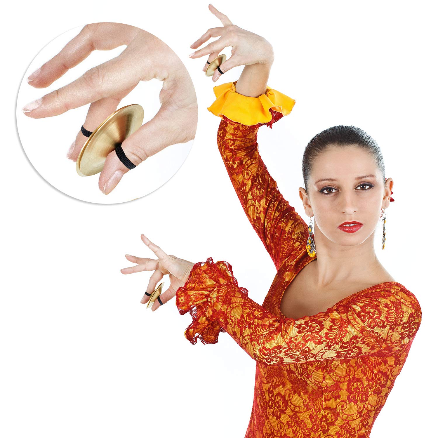 Mua Boao 6 Pieces Finger Cymbals Belly Dancing Finger Dance Finger ...