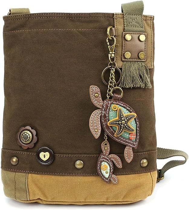 Chala Womens' Canvas Patch Crossbody Handbag"Sea Turtle with Baby ...