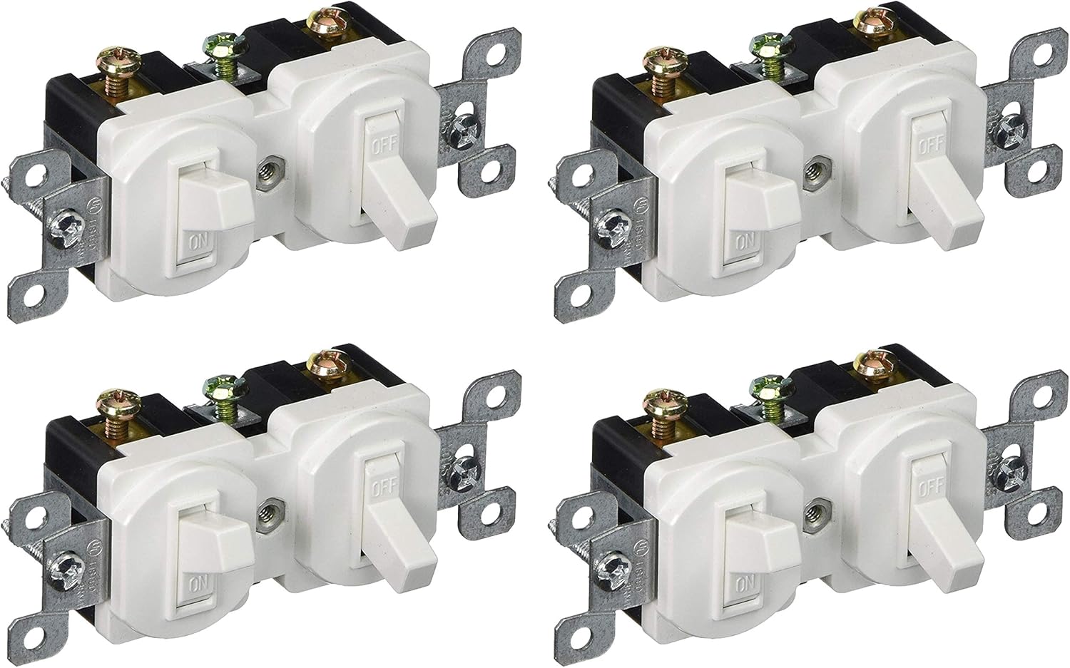 15 Amp Current Single Pole Ivory Morris 82090 Double Toggle Switch 120V ...
