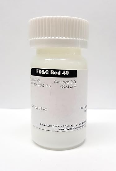 Amazon.com : Fd & C Dye Lake Red, Red No. 40 Allura Red AC, 50 Gram ...