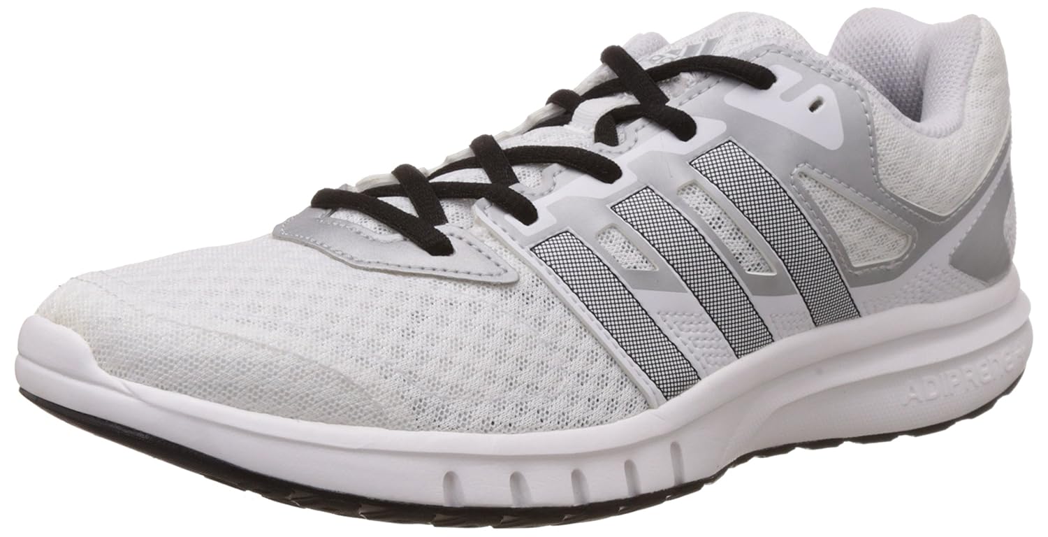 Buy Adidas Men's Galaxy 2 Wide M White, Black and Silver Running Shoes ...
