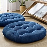 Amazon.com: Floor Cushion Pillow Set of 2, Round Large Pillows Seating ...