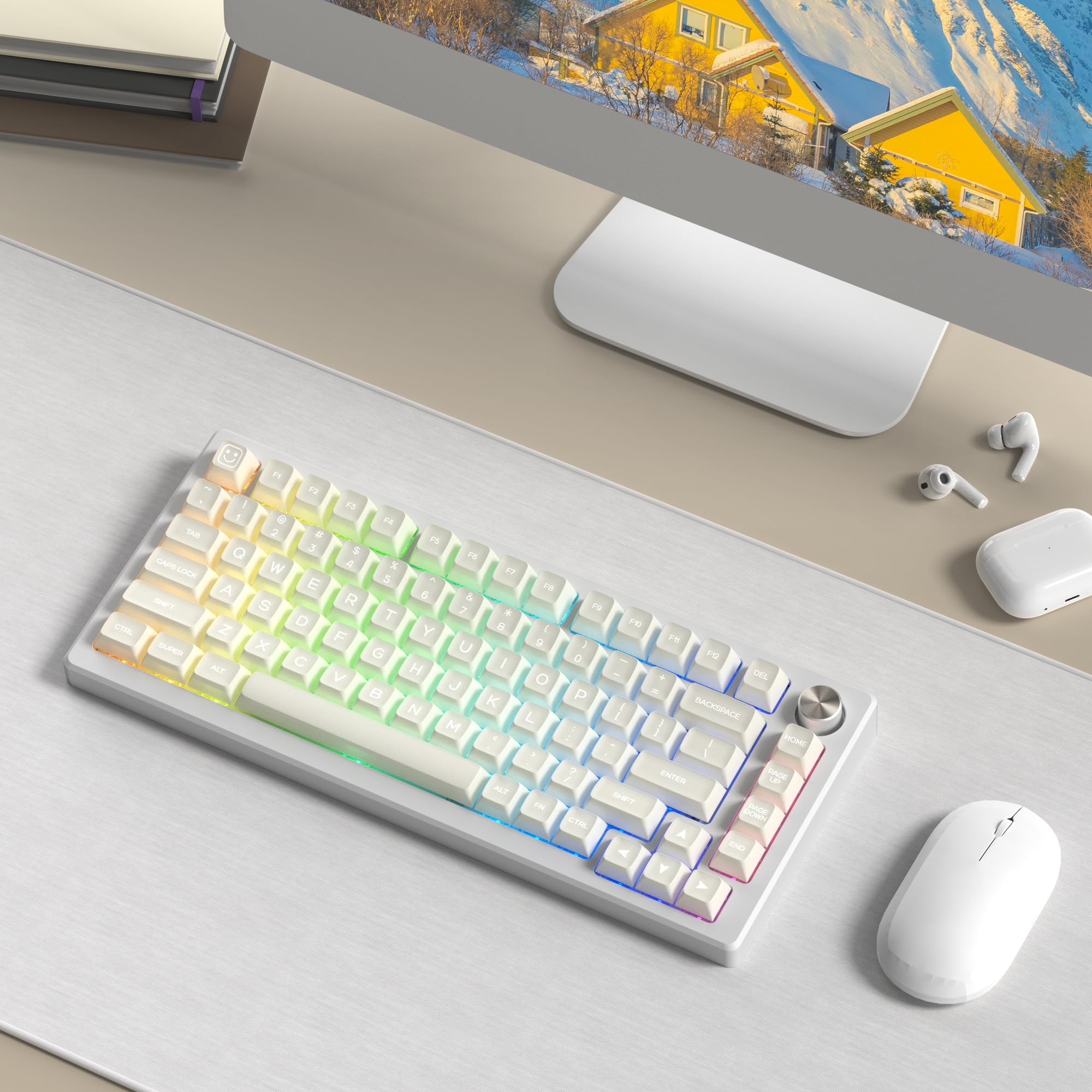Mua dagaladoo White Jade keycaps PBT,Ceramic Key caps Style,Translucent ...