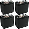 Amazon.com: PowerStar Crown CR-220 Group GC2 6V 220 AH Battery X4 ...