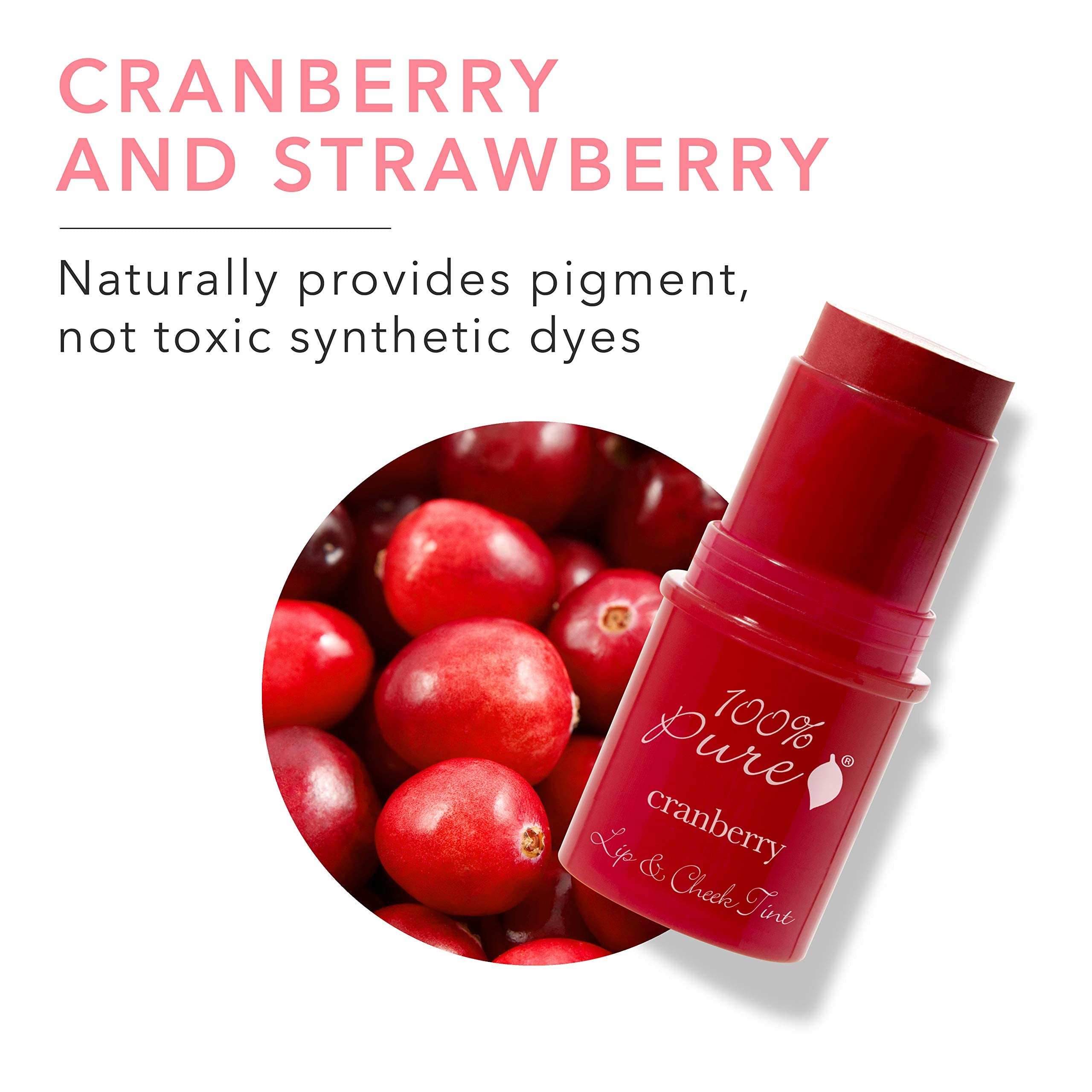 Mua 100% PURE Lip & Cheek Tint (Fruit Pigmented), Cranberry Glow, Long ...