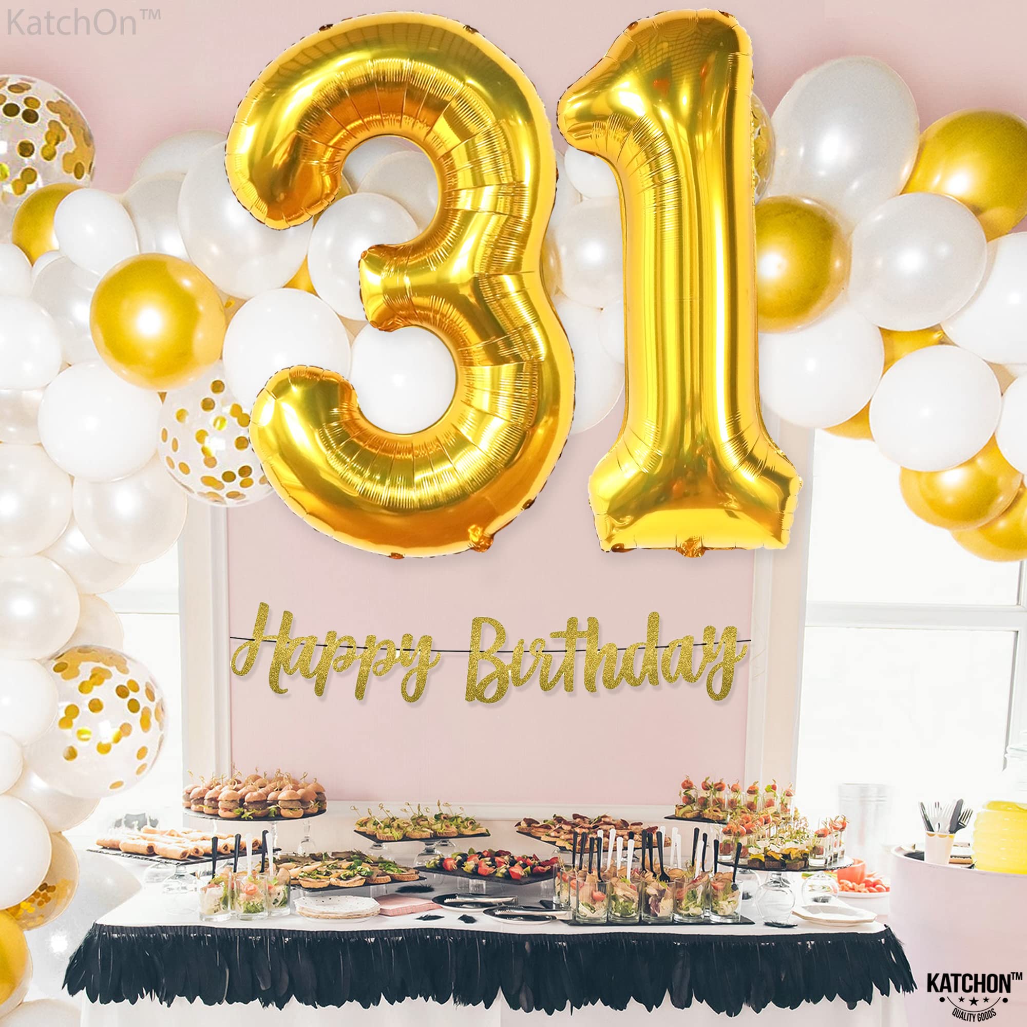 Mua Katchon Giant Gold 31 or 13 Balloons Numbers - Large 40 Inch ...