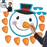 Amazon.com: Pin the NOSE on the SNOWMAN Christmas HOLIDAY Party Game ...