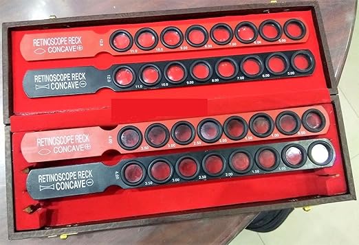 Optical Retinoscopy Rack Lens Set 32 Lenses Leather Pocket Retinoscopy ...