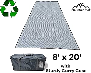 Amazon.com: Mountain Mat Eco-Friendly Outdoor RV Patio mat Size 8' x 12 ...