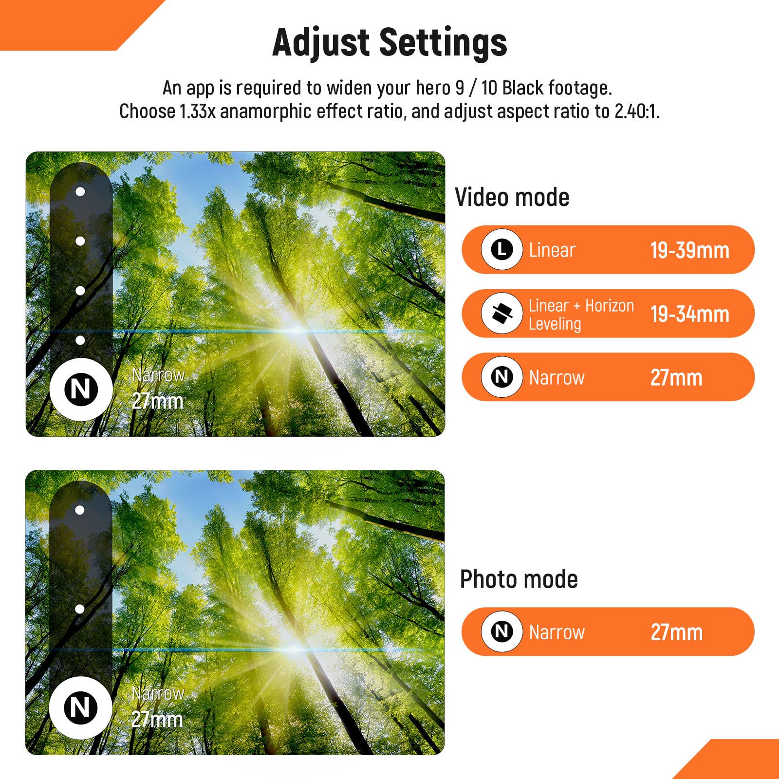 Mua 1.33x Anamorphic Widescreen Lens Compatible with GoPro Hero 12 11 ...