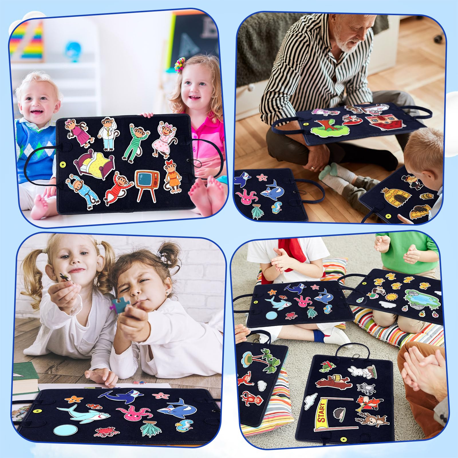 Mua 165 Pcs Felt Board Stories Pieces Set Felt Animals Fairy Tales for ...