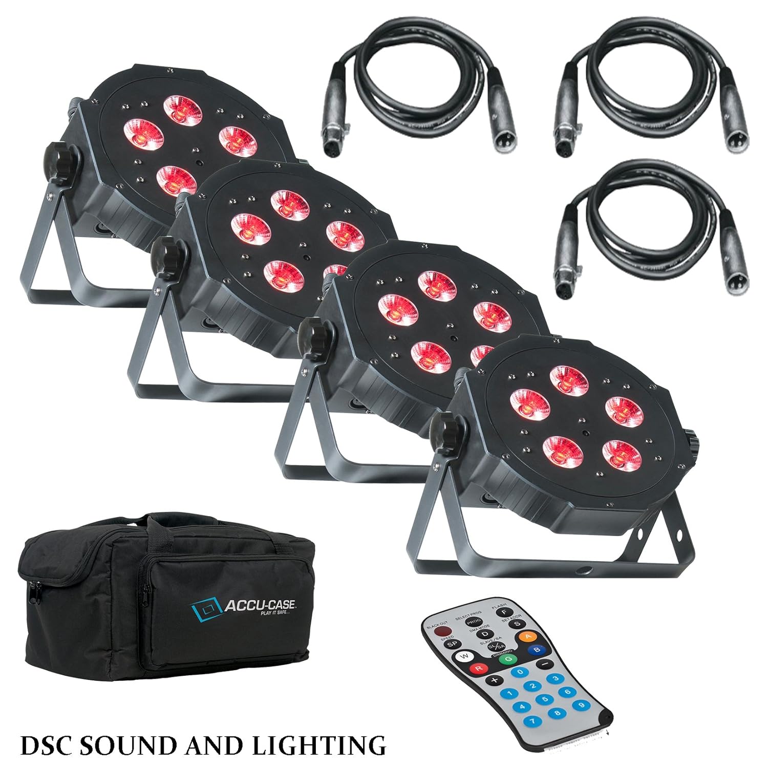 4 X ADJ MEGA TRIPAR PROFILE PLUS 1 X REMOTE 1 X BAG & 3: Amazon.co.uk ...
