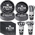 Amazon.com: Graduation Party Supplies Plates and Napkins Serve 50,Prom ...