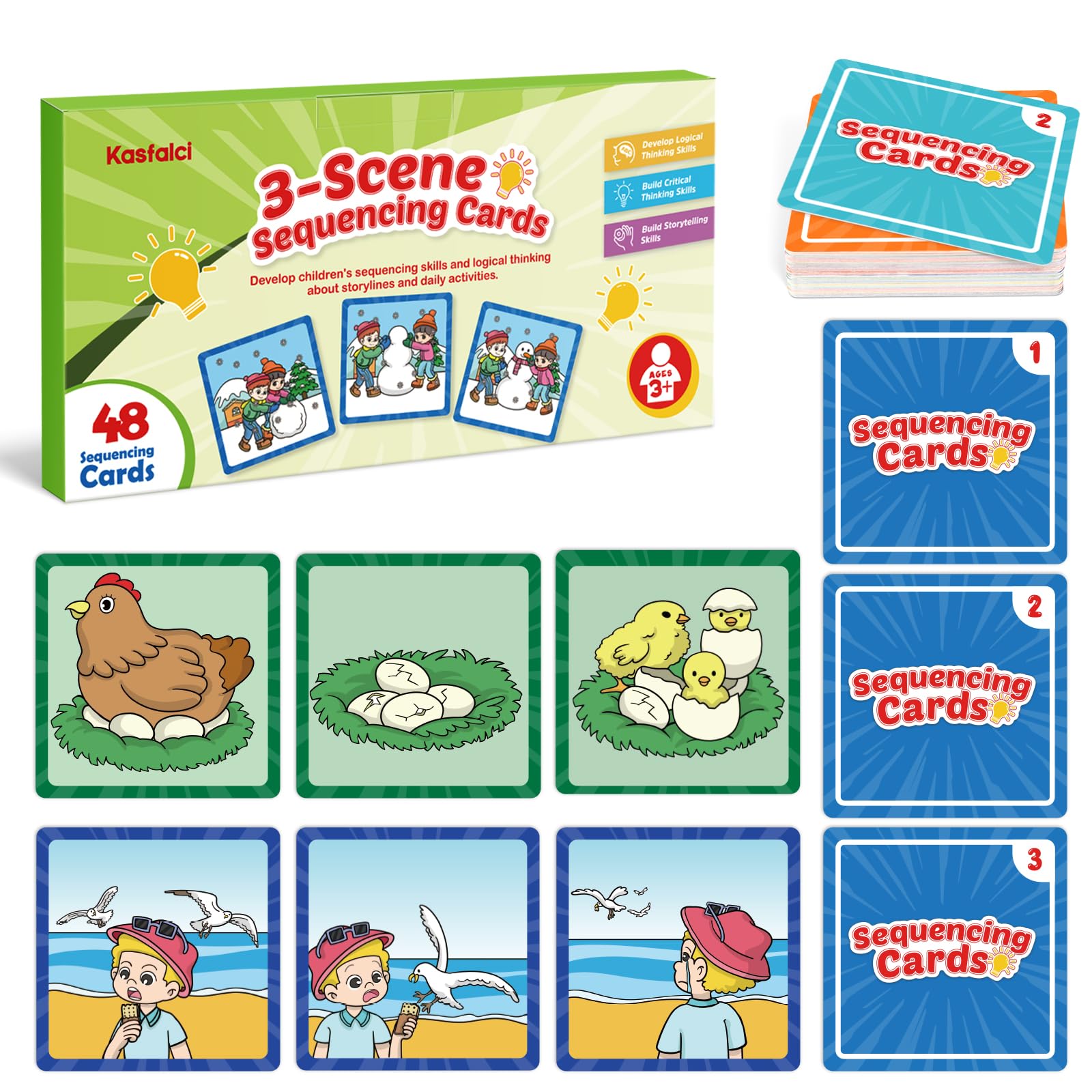 Mua Sequencing Cards, Sequence Game for Kids, Speech Therapy Materials for Autism, Improve ...