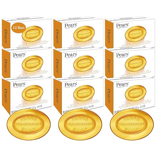 Pears Soap, Pure & Gentle with Natural Oils, 12-Pack – Transparent ...
