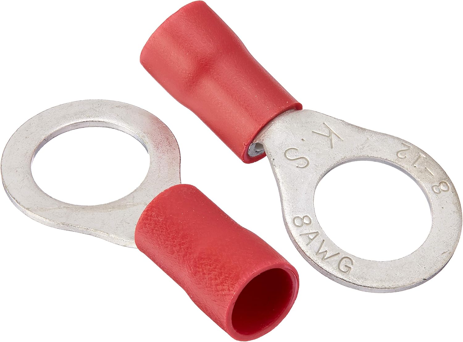 8 Gauge RING Terminals 8 Gauge Connectors Crimp Style Red Terminals 10 8 Gauge RING Terminals 8 Gauge Connectors Crimp Style Red Terminals 10