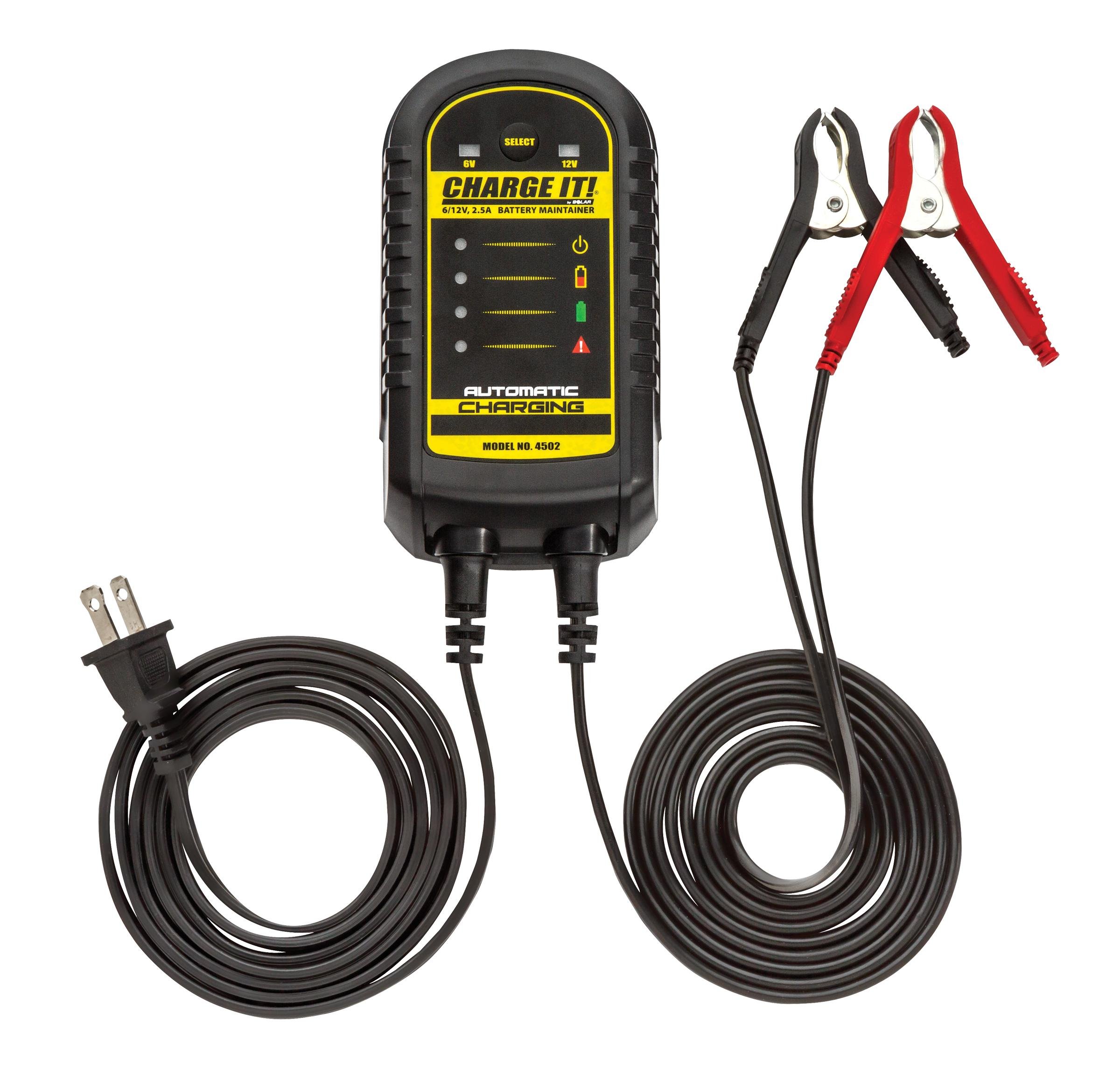 Clore Automotive CHARGE IT! 4502 6/12 Volt 2.5 Amp Battery Maintainer ...