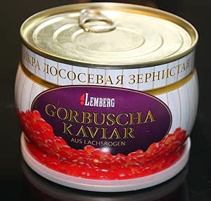 Lemberg - Caviar (salmón, 500 g), color rojo Caviar asequible.: Amazon ...