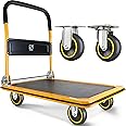 Push Cart Dolly by Wellmax, Moving Platform Hand Truck, Foldable for Easy Storage and 360 Degree ...