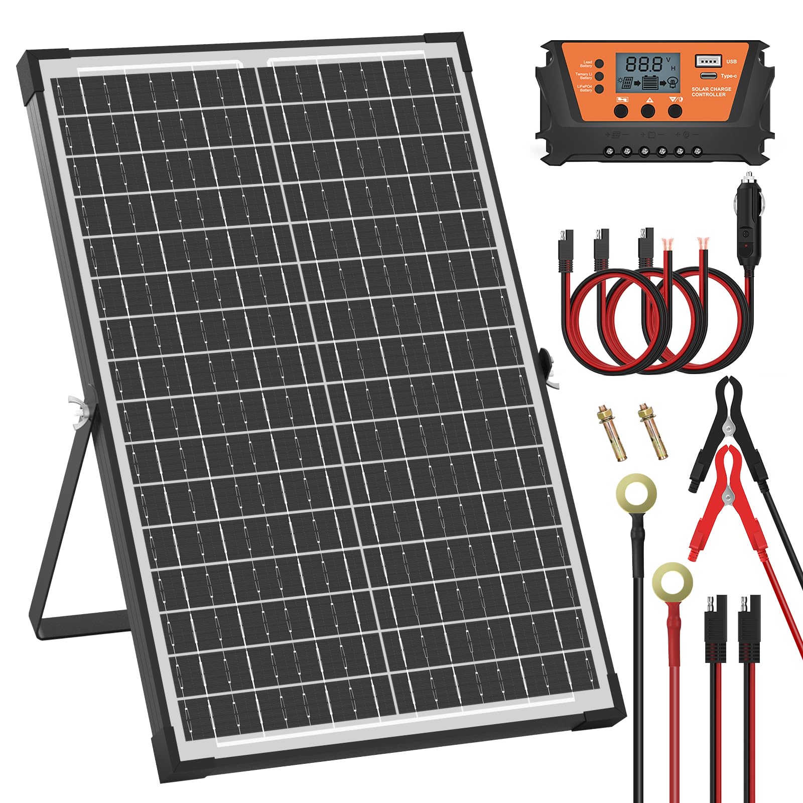 30W Solar Panel Kit 12v Solar Panels Battery Charger + Pwm Charge ...