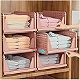 Amazon.com: SNSLXH 5 Pack Stackable Closet Organizer Box ...