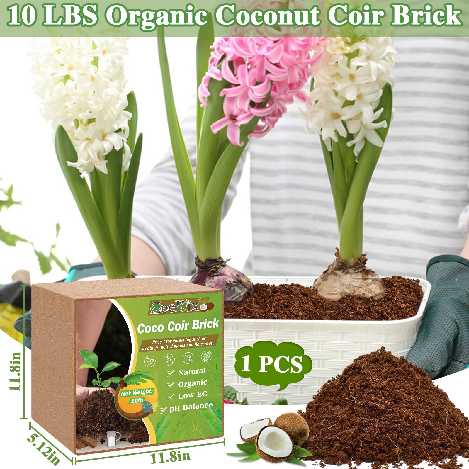 Mua ZeeDix 10LB Compressed Coconut Fiber Substrate, 100% Organic ...