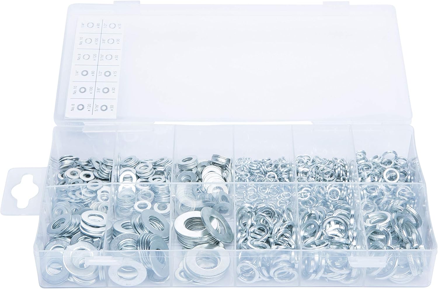 Blue Spot Tools 40564 Assorted Flat and Spring Washer Set – Silver (790 ...