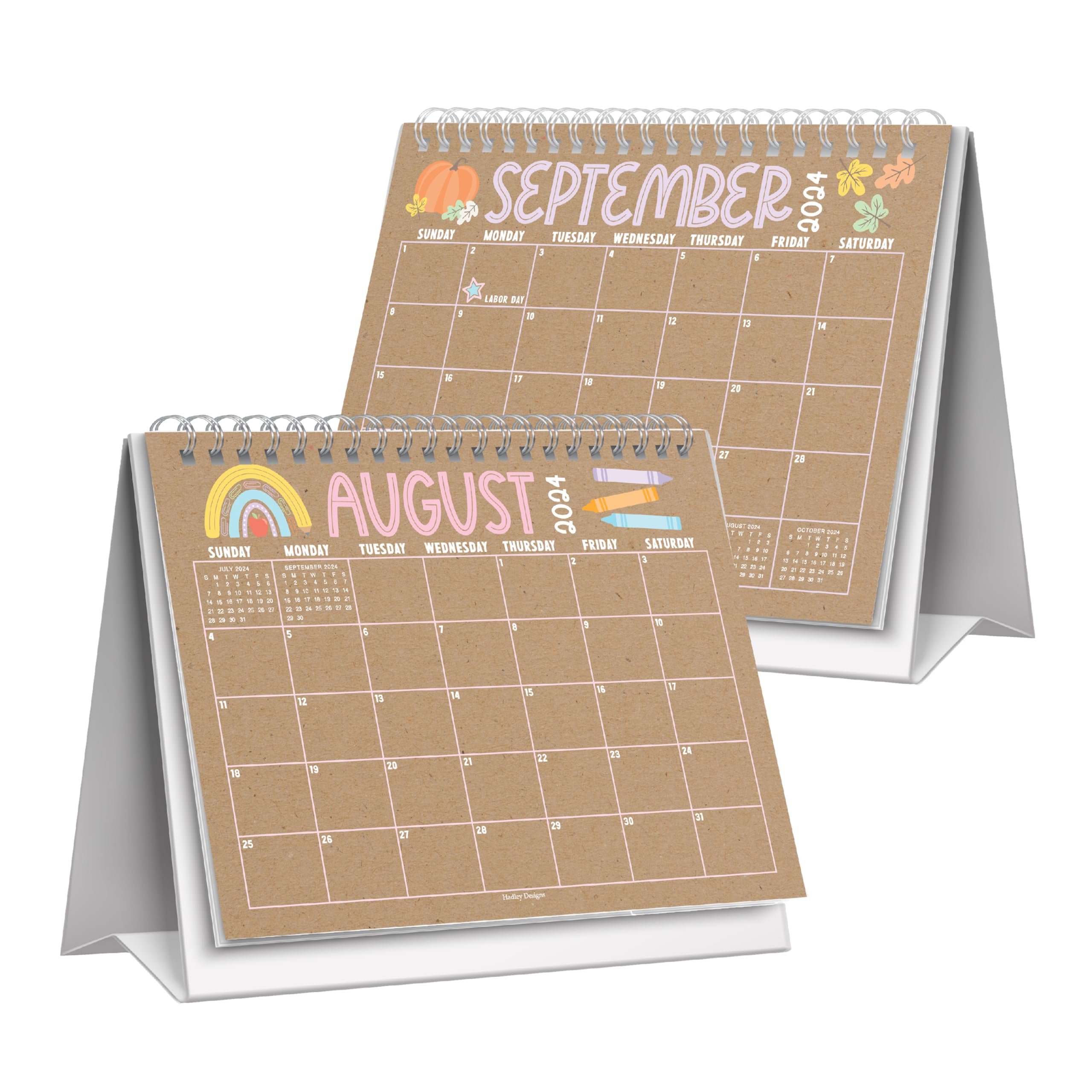 Mua Doodle Small Desk Calendar 2024 Standing Flip - Desktop Calendar ...